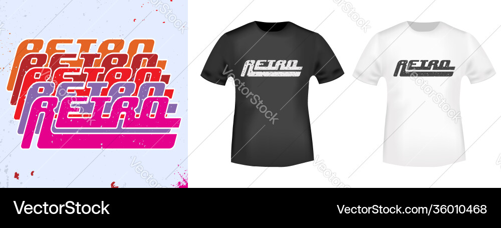 Retro typography for t-shirt stamp tee print Vector Image