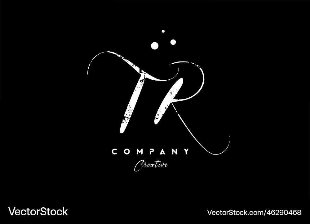 Vintage tr alphabet letter logo icon combination Vector Image