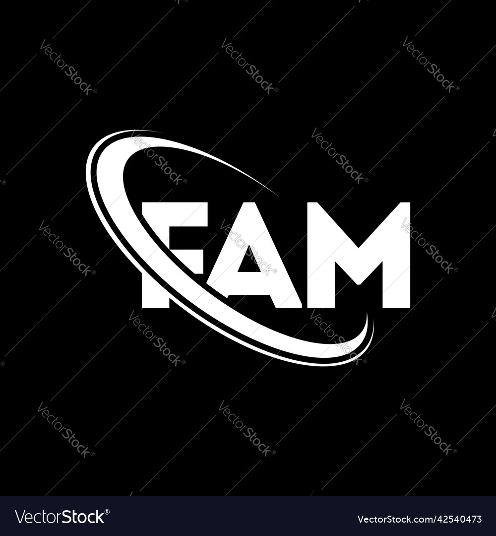 Fam Logo Letter Design Royalty Free Vector Image