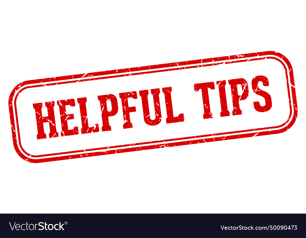 Helpful tips stamp rectangular Royalty Free Vector Image