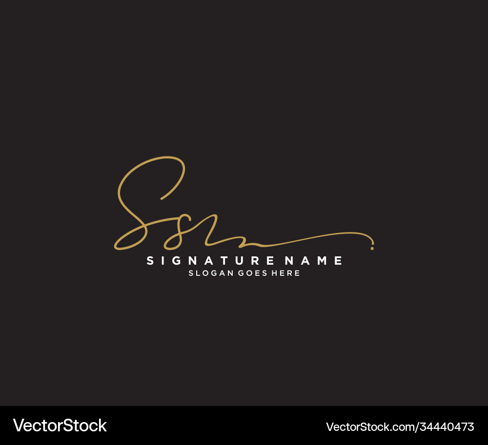 Letter ss signature logo template Royalty Free Vector Image