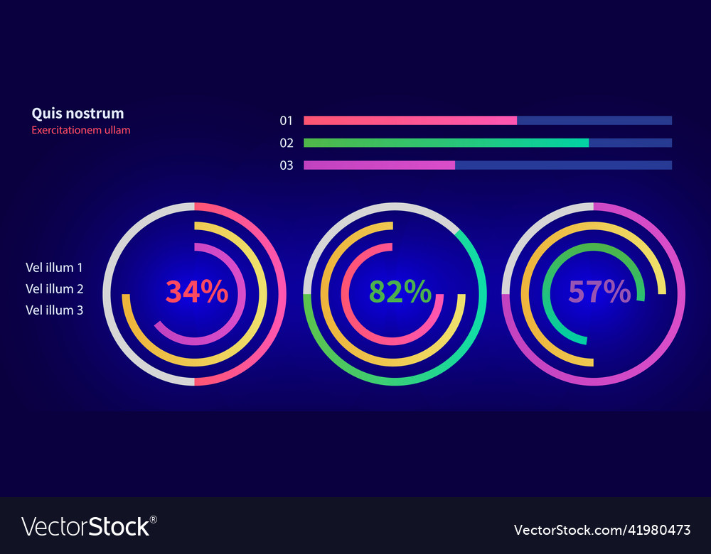 Market diagrams graphic information visualization Vector Image
