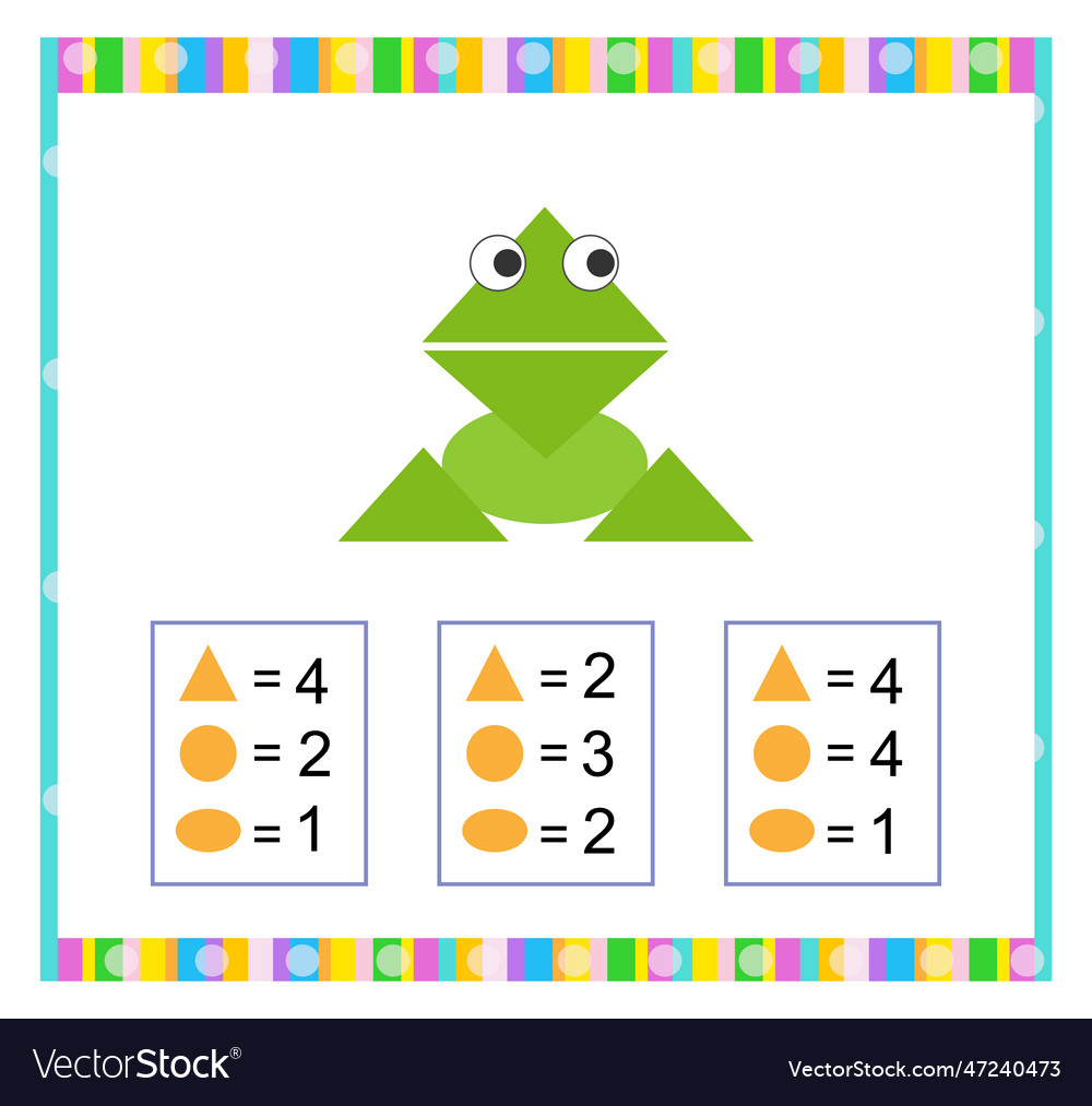Math game for children Royalty Free Vector Image
