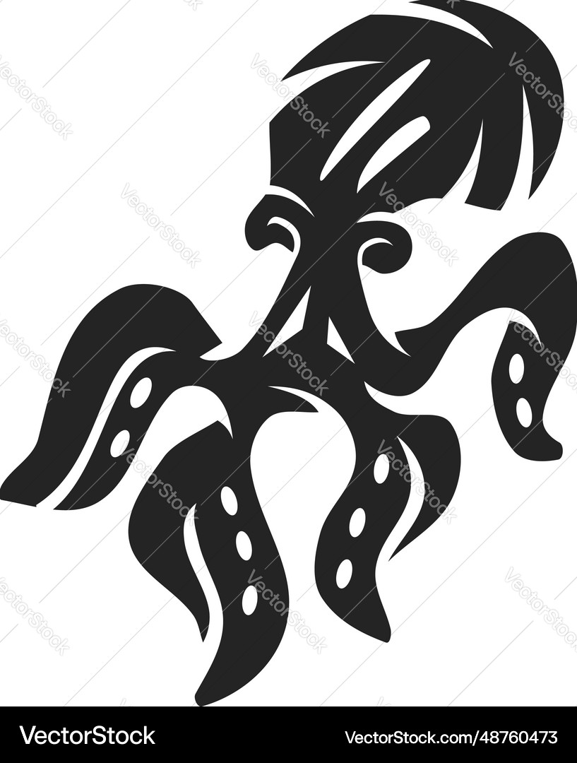 Octopus logo template isolated brand identity Vector Image