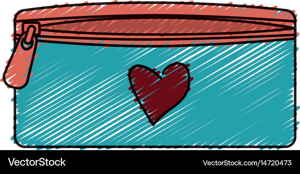 Pencil holder bag isolated icon Royalty Free Vector Image