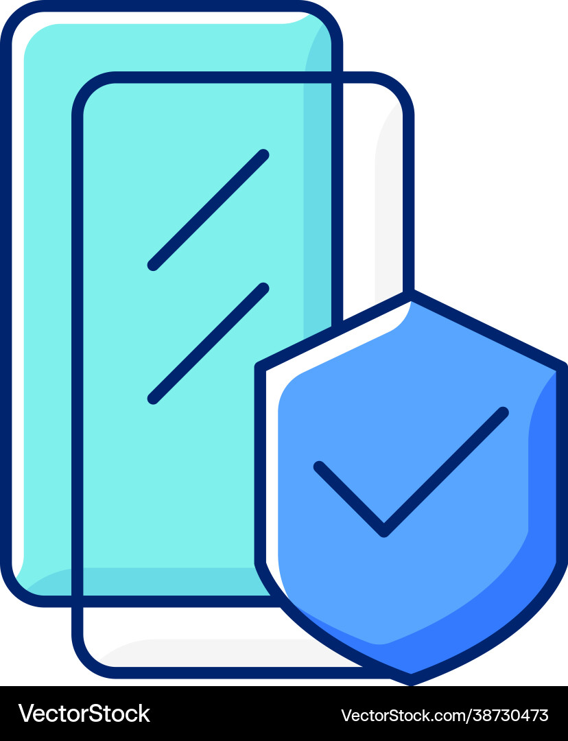 Screen protectors rgb color icon Royalty Free Vector Image