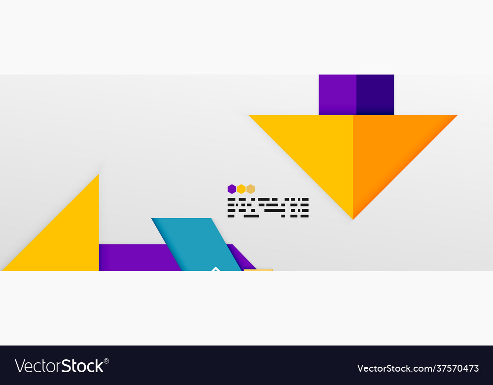 Shiny color triangles and geometric shapes Vector Image