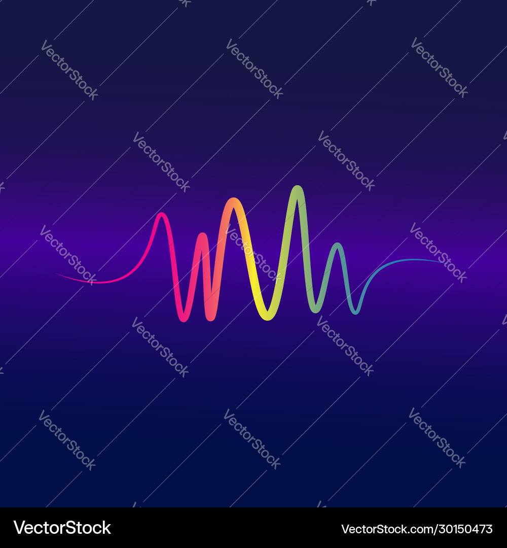 Wave line music audio spectrum sound equalizer Vector Image
