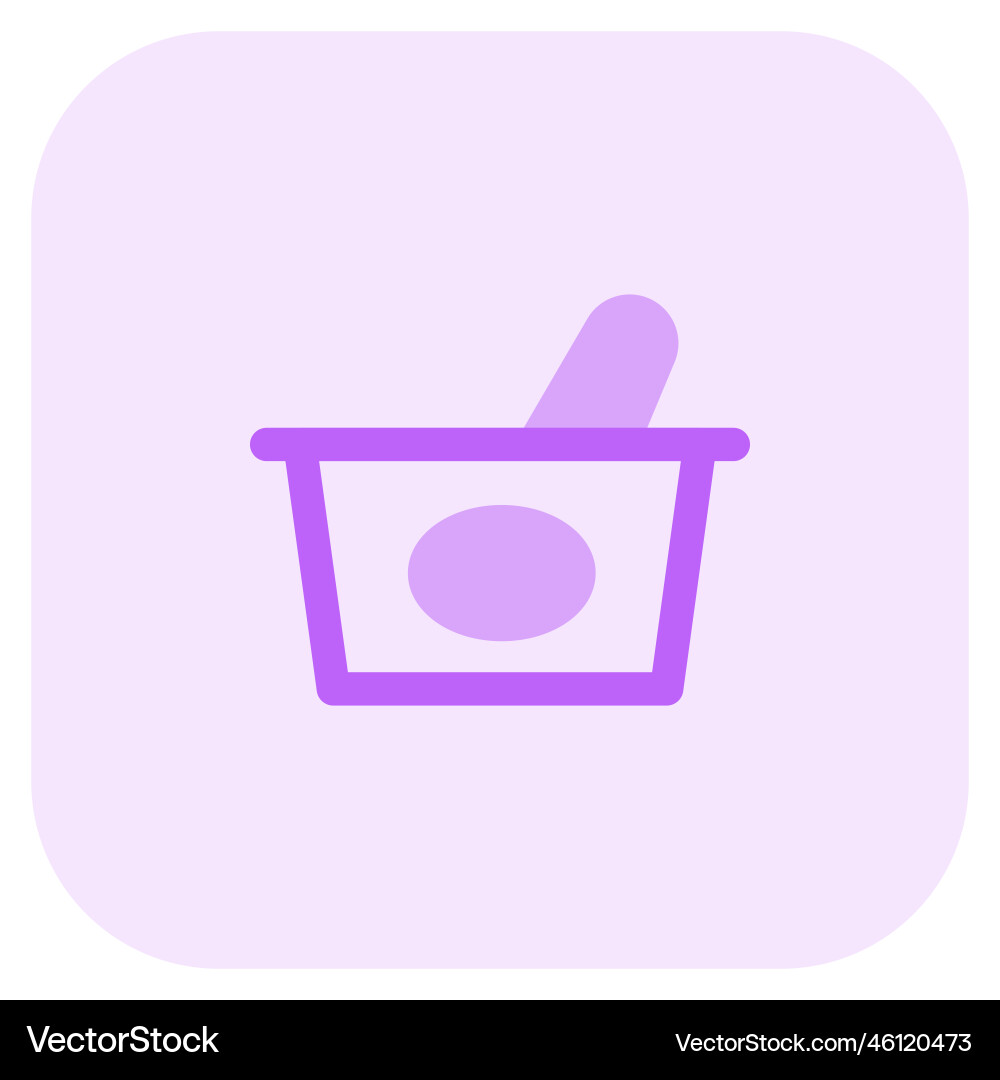 Yummy ice cream cup served with spoon Royalty Free Vector
