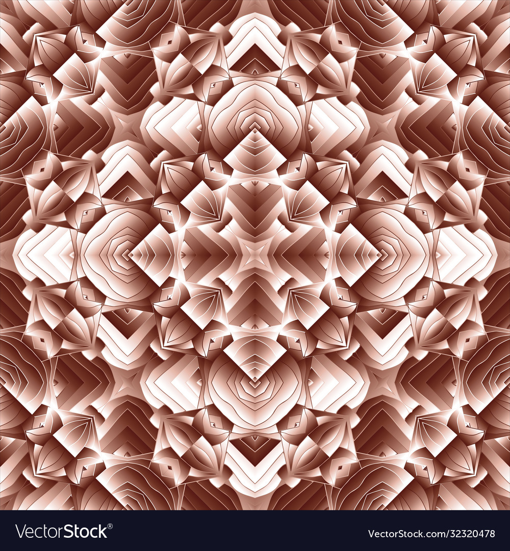3d abstract modern seamless pattern geometric Vector Image