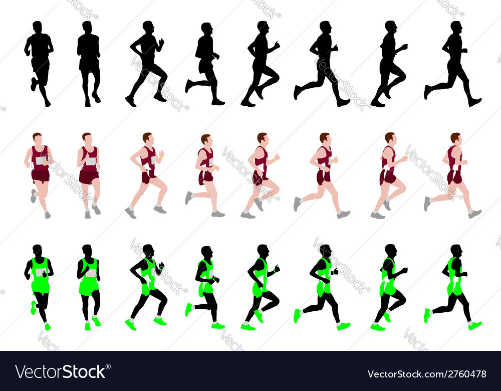 Marathon runner Royalty Free Vector Image - VectorStock