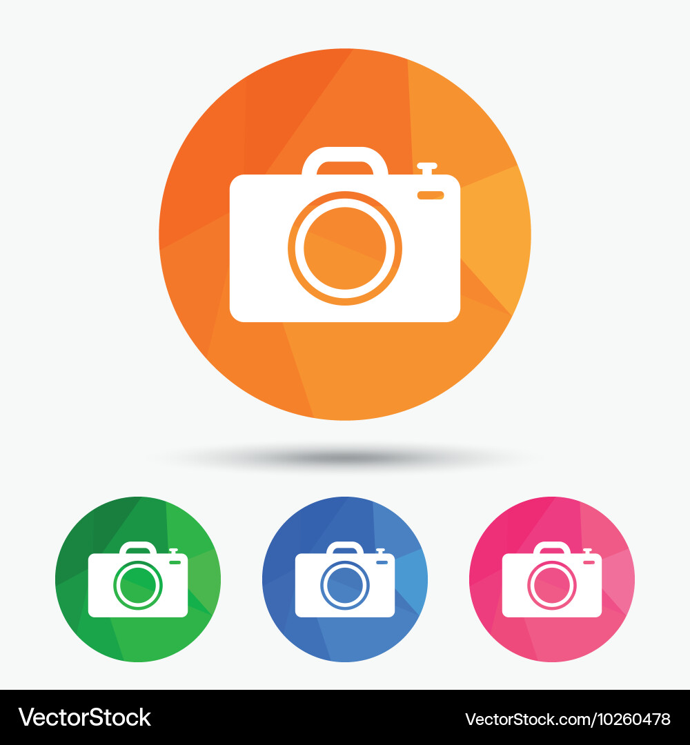 Photo camera sign icon symbol Royalty Free Vector Image