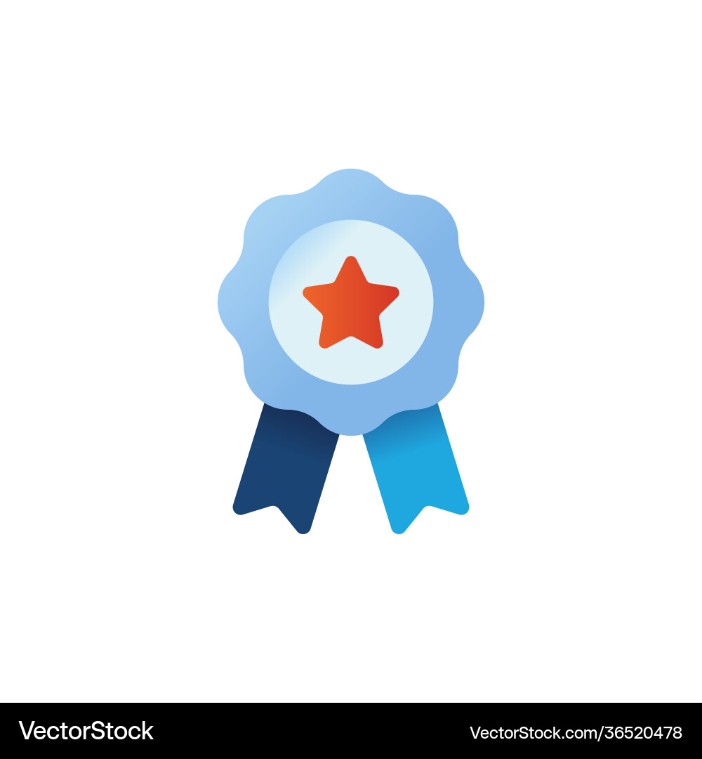 Rank badge icon in logotype Royalty Free Vector Image