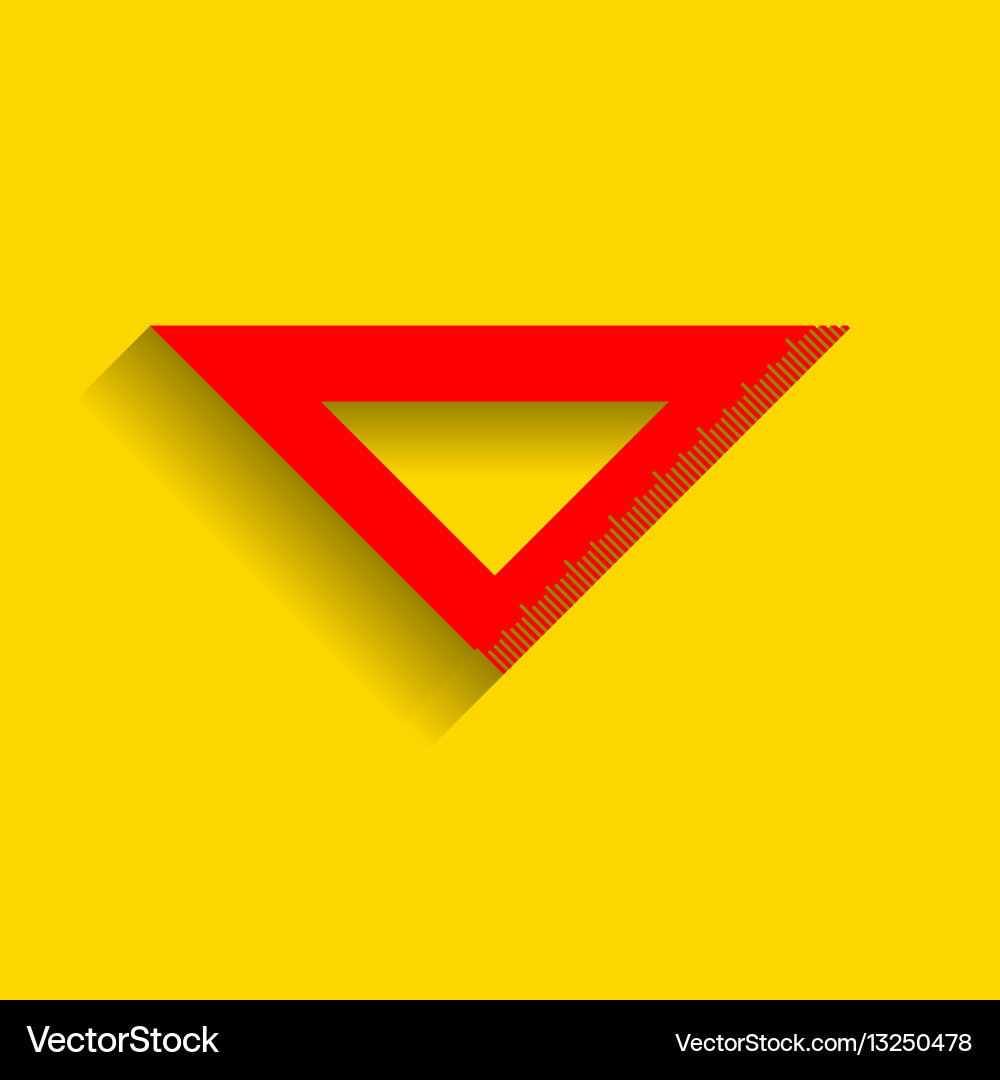 Ruler sign red icon Royalty Free Vector Image - VectorStock