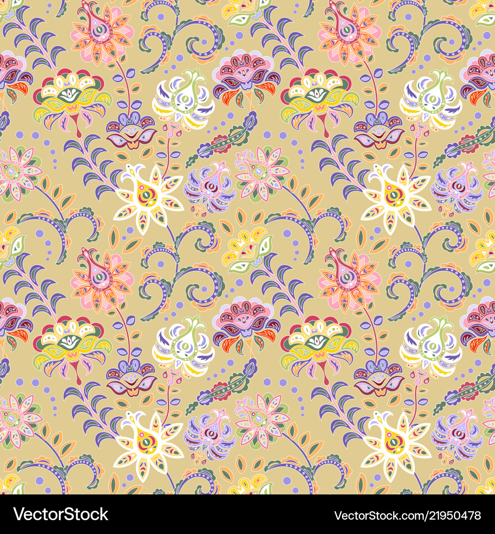 Seamless floral background delicate pastel Vector Image