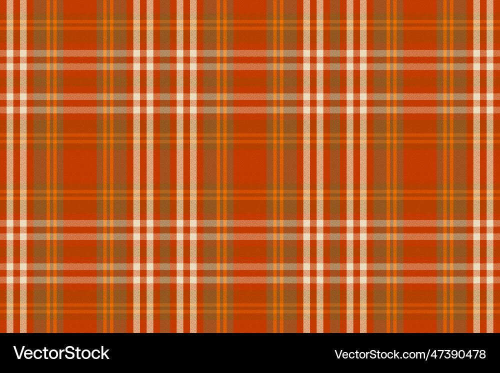 Tartan plaid pattern with texture and warm color Vector Image