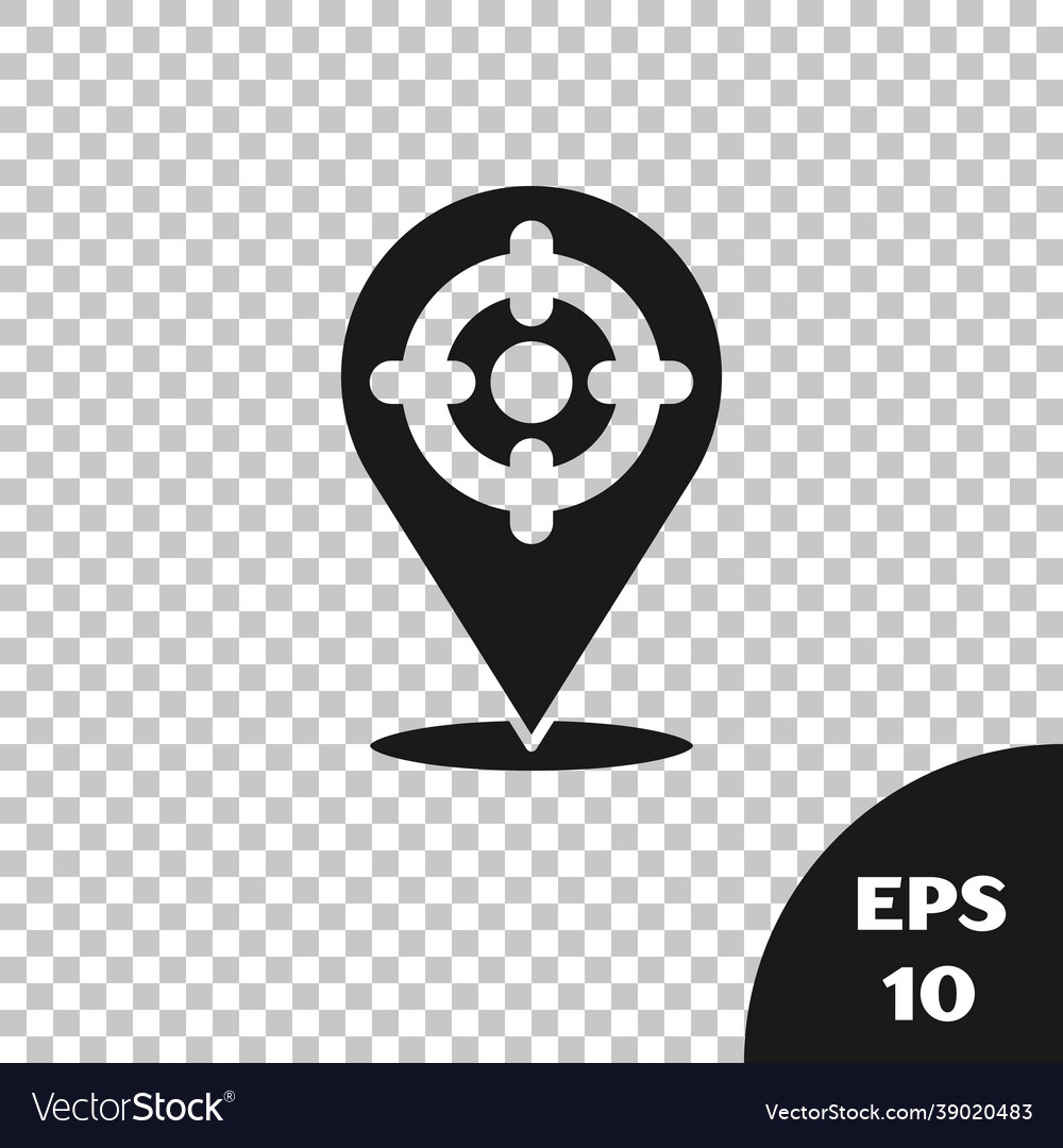 Black target sport icon isolated on transparent Vector Image Black target sport icon isolated on transparent Vector Image