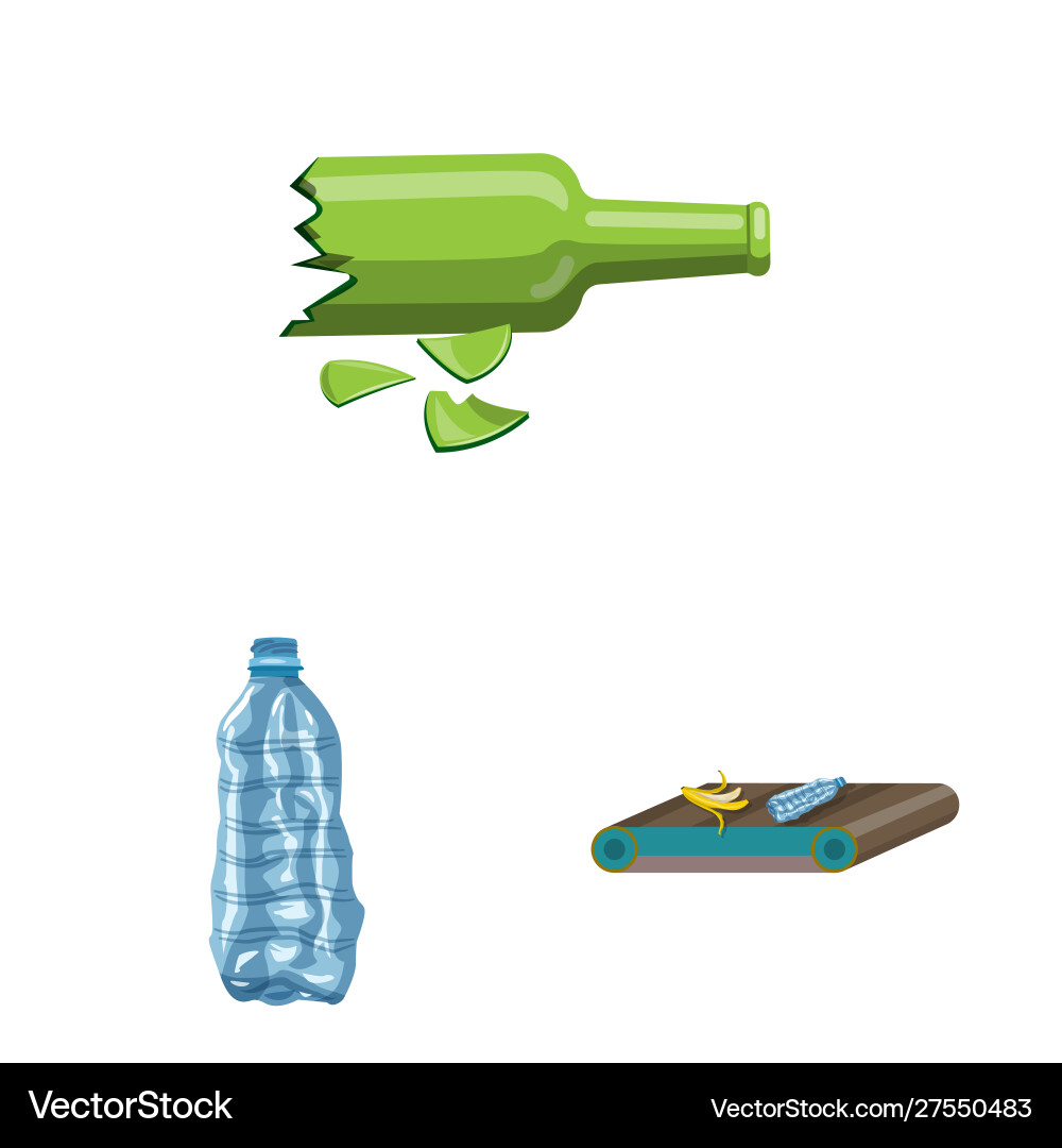 Design environment and waste symbol set Royalty Free Vector