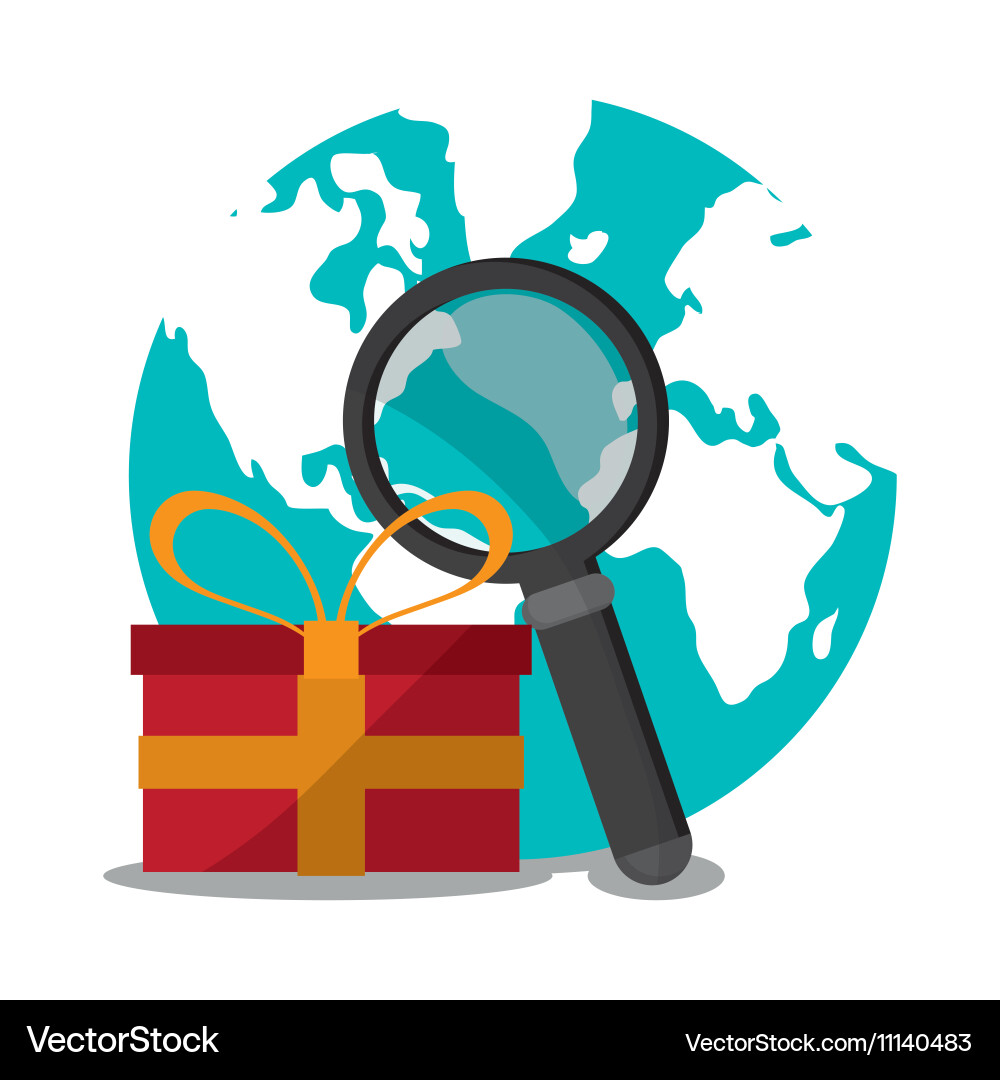 Gift and digital marketing design Royalty Free Vector Image