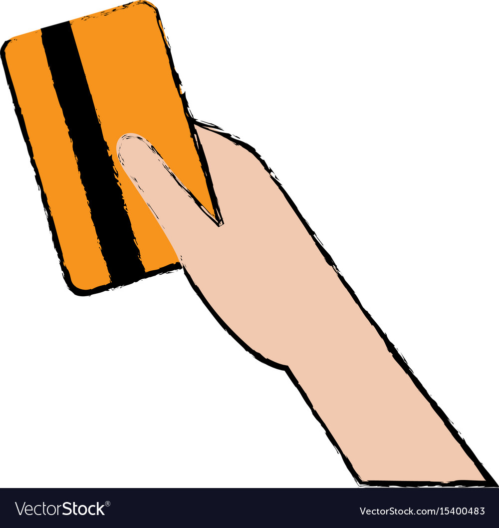 Hand holds credit card payment purchase Royalty Free Vector Hand holds credit card payment purchase Royalty Free Vector