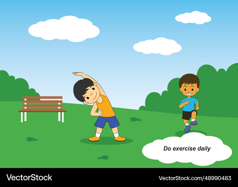 Image of good habits Royalty Free Vector Image