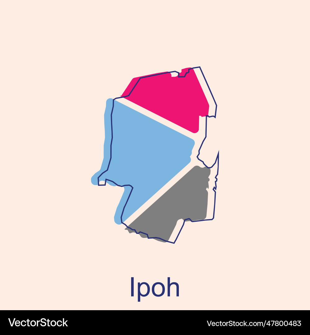 Map of ipoh design template world Royalty Free Vector Image
