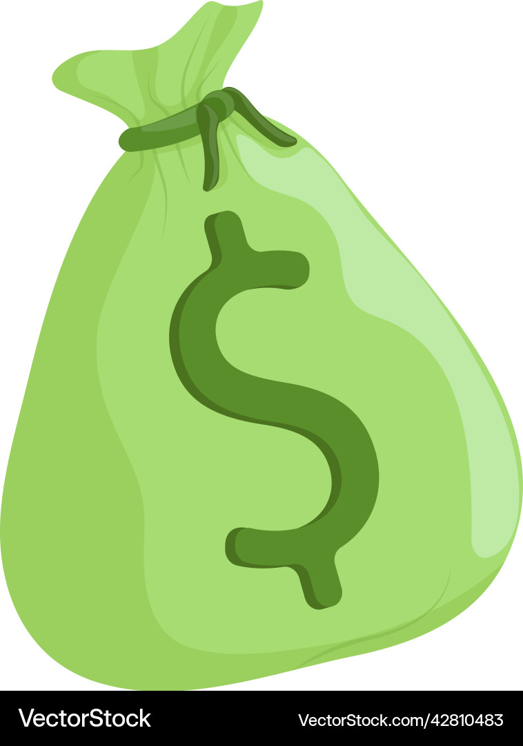 Money bag cash Royalty Free Vector Image - VectorStock