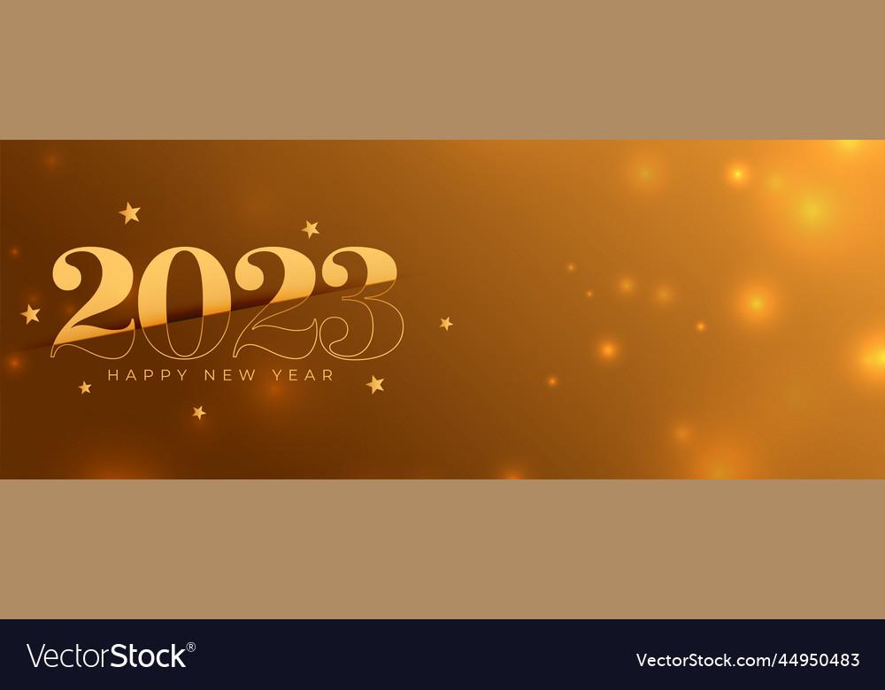 Premium happy new year 2023 shiny banner Vector Image Premium happy new year 2023 shiny banner Vector Image
