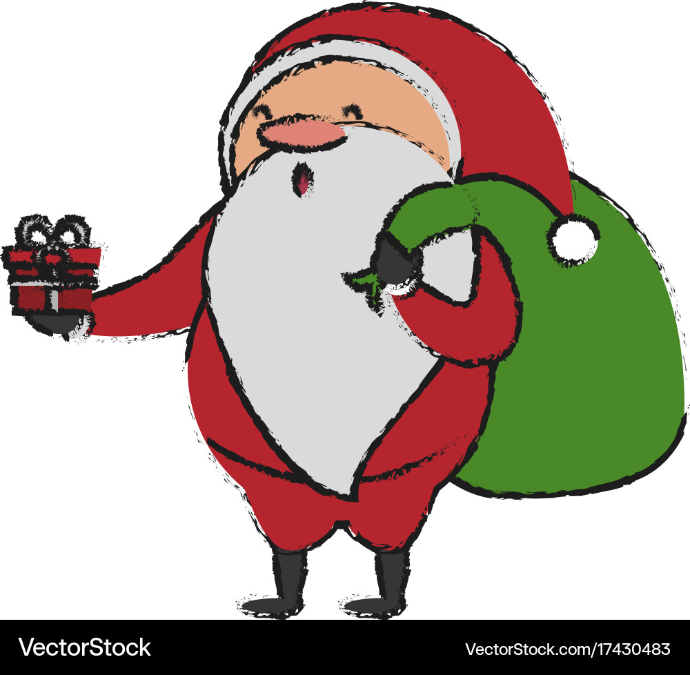 Santa claus christmas related icon image Vector Image