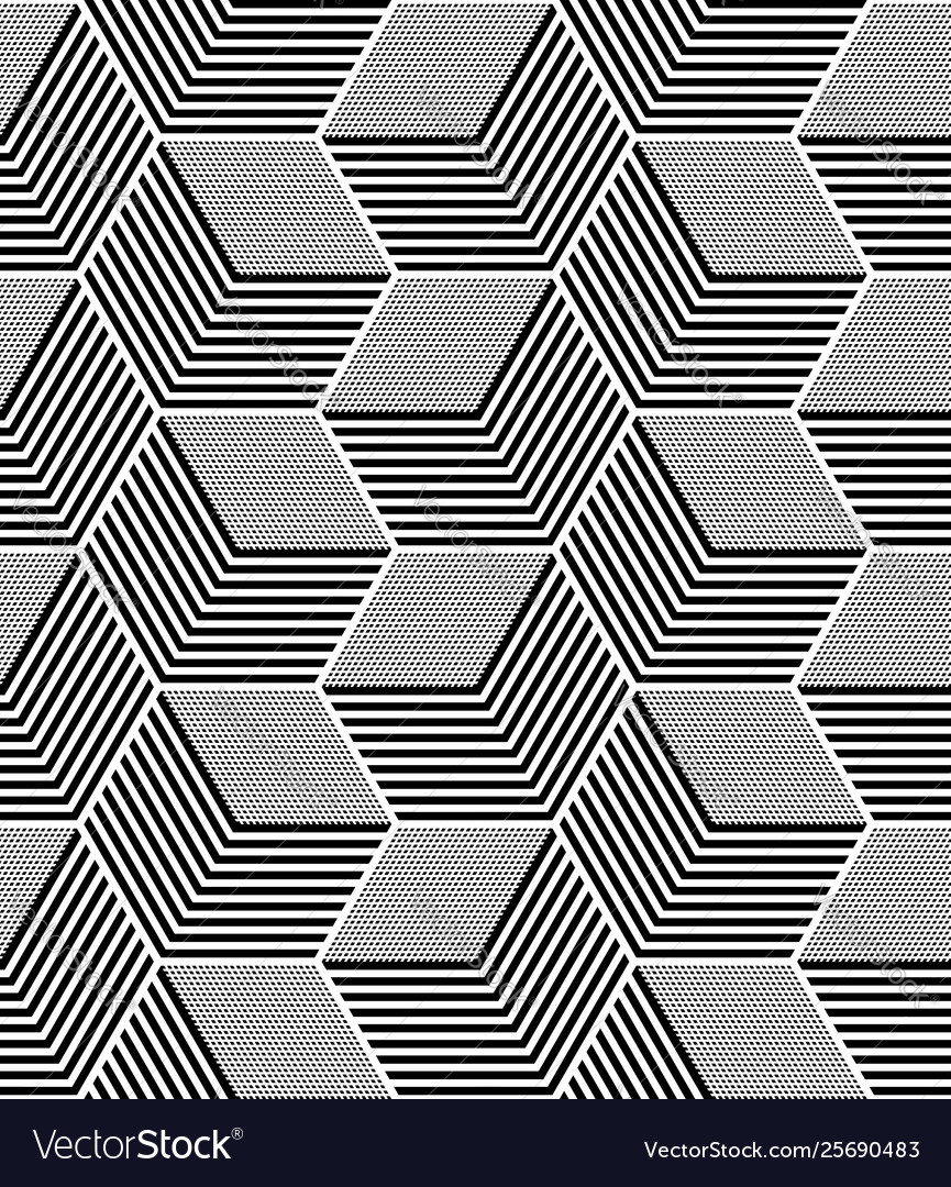 Seamless op art pattern Royalty Free Vector Image