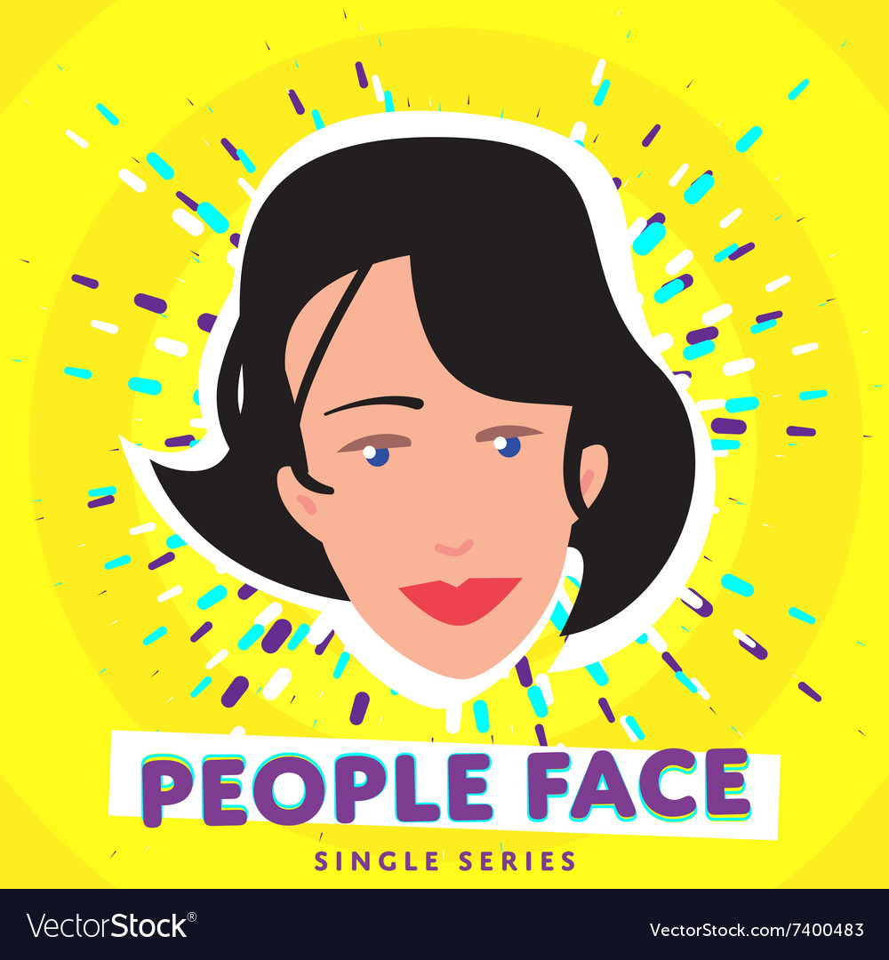 Smiling people face Royalty Free Vector Image - VectorStock