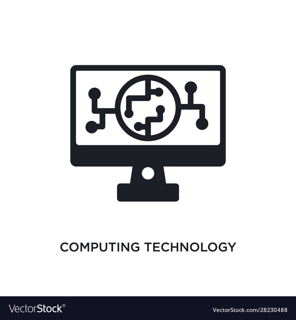 Computing technology isolated icon simple element Vector Image