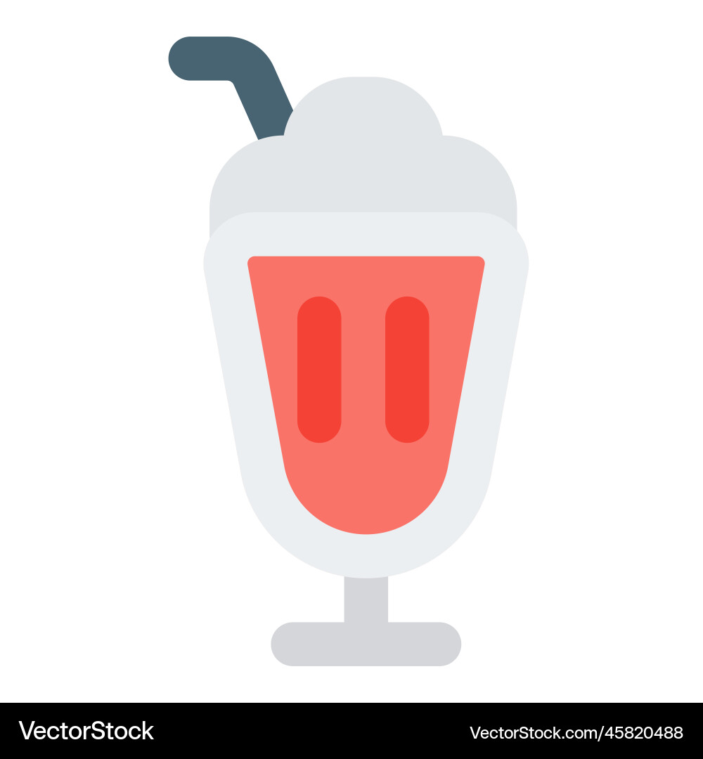 Delicious creamy milkshake served as refreshment Vector Image