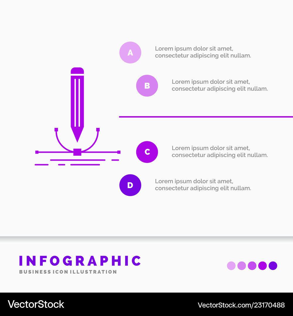 Design pen graphic draw infographics template Vector Image