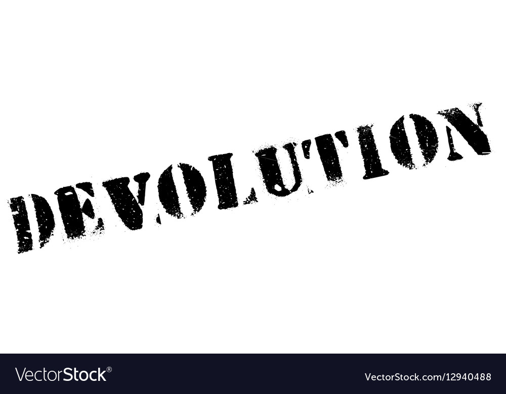 Devolution rubber stamp Royalty Free Vector Image