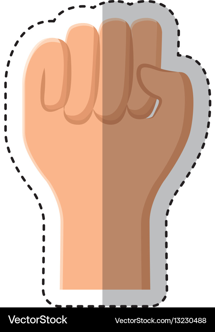 Hand human fist icon Royalty Free Vector Image