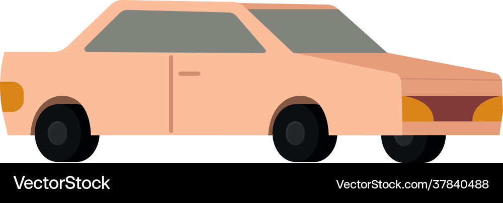 Isolated 3d light pink car icon Royalty Free Vector Image