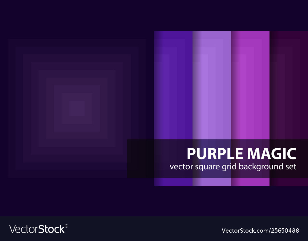 Pixel pattern set purple magic seamless Royalty Free Vector