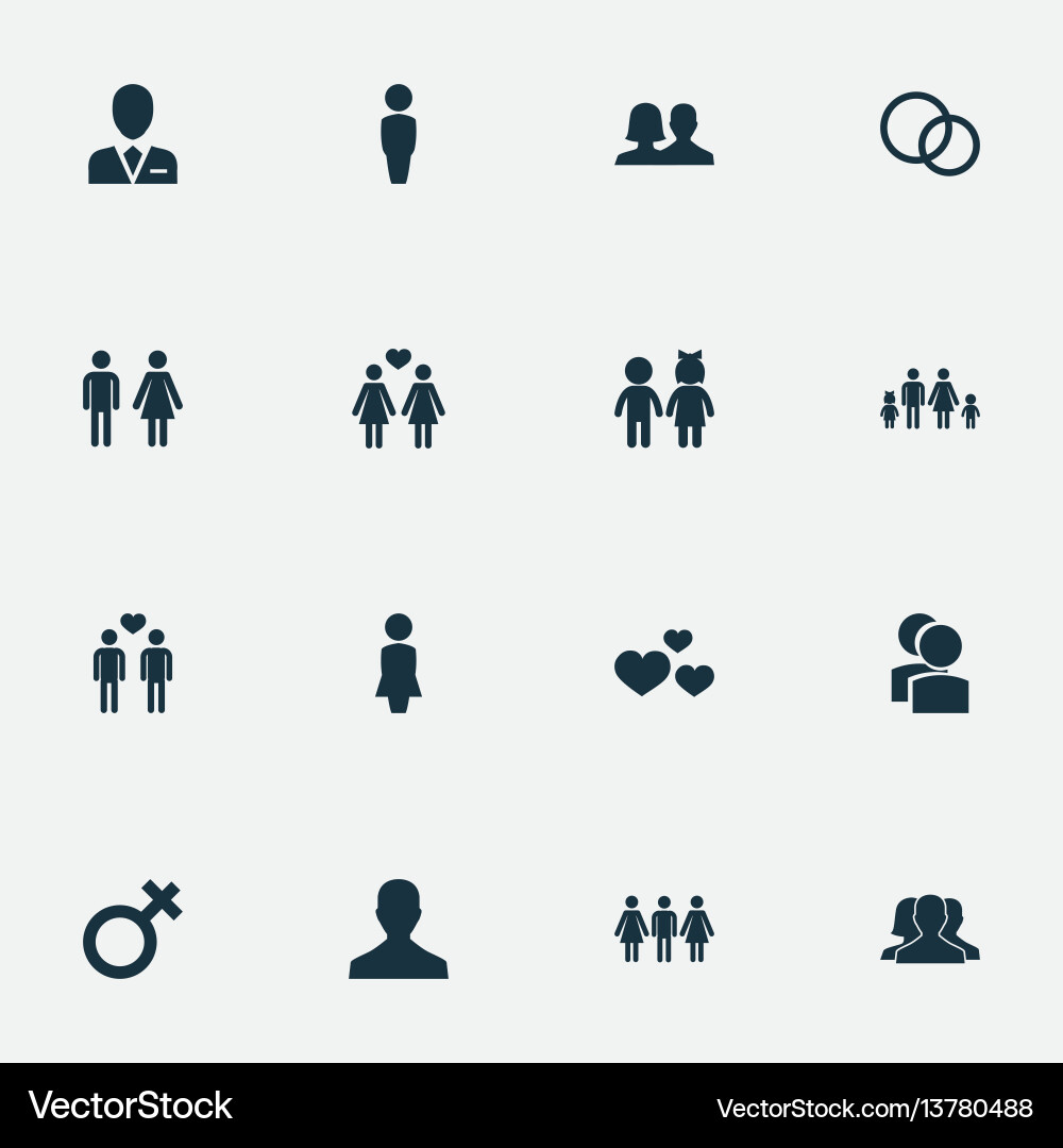 Set of simple icons element Royalty Free Vector Image