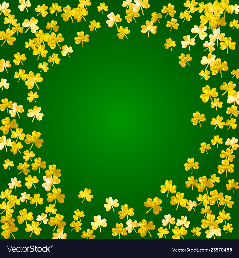 Shamrock background for saint patricks day Vector Image