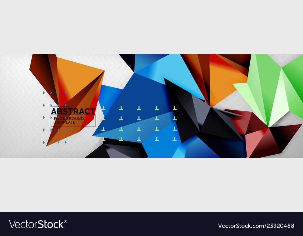 Triangles background techno template Royalty Free Vector