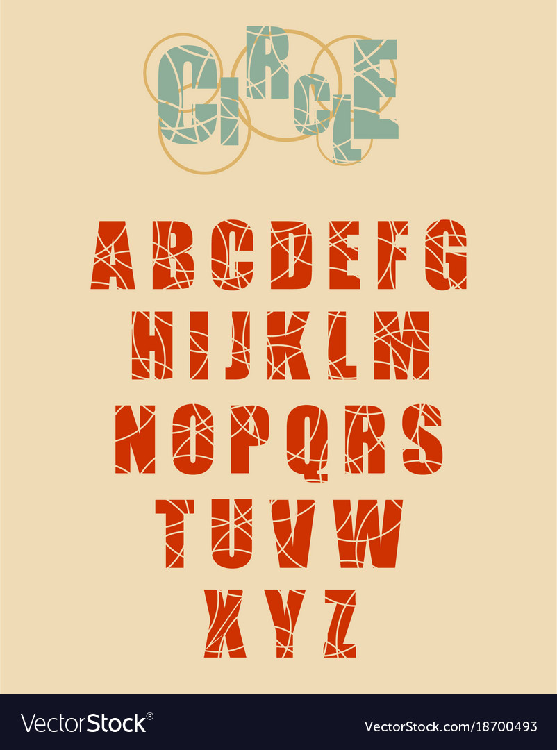 Alphabet set Royalty Free Vector Image - VectorStock