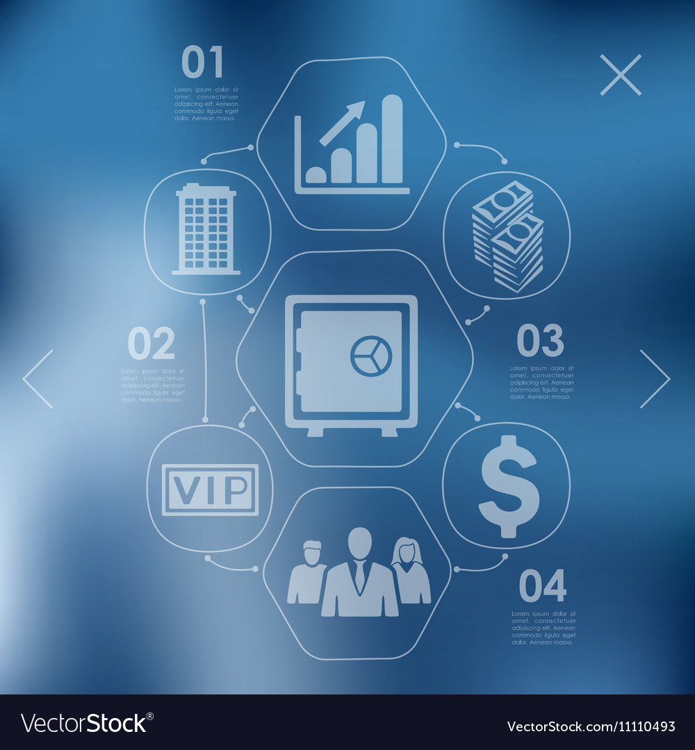 Business infographic with unfocused background Vector Image Business infographic with unfocused background Vector Image