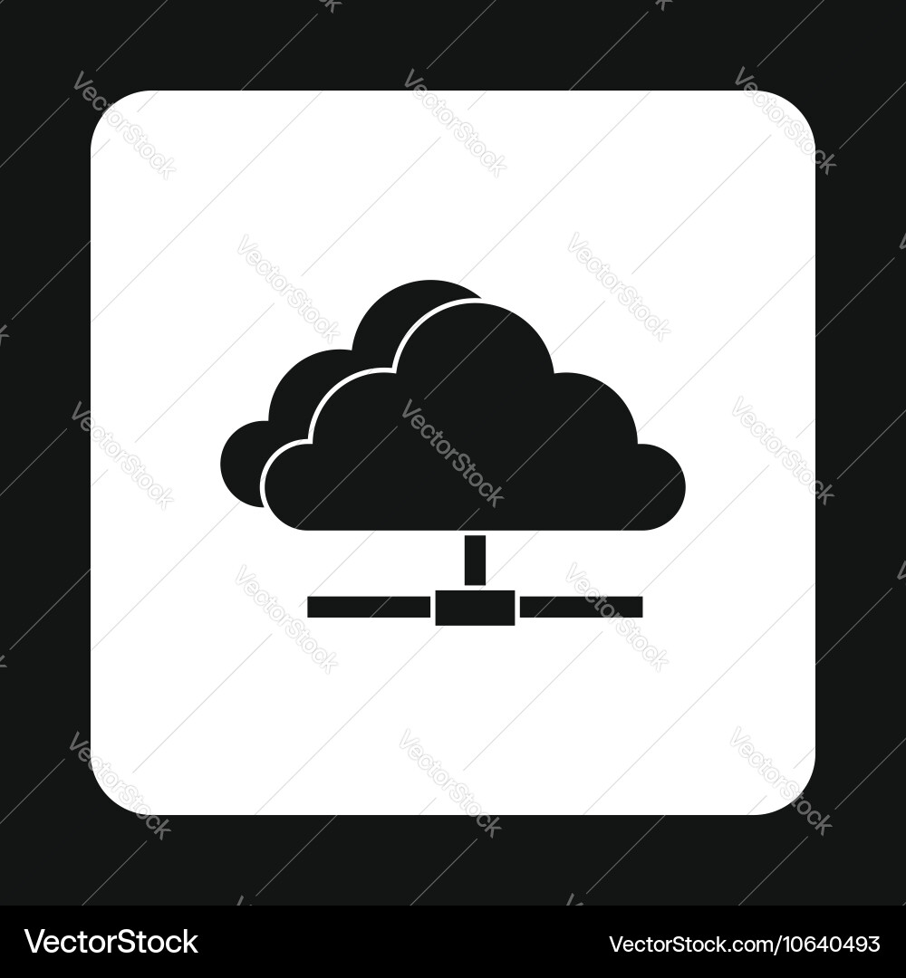 Cloud network connection icon simple style Vector Image