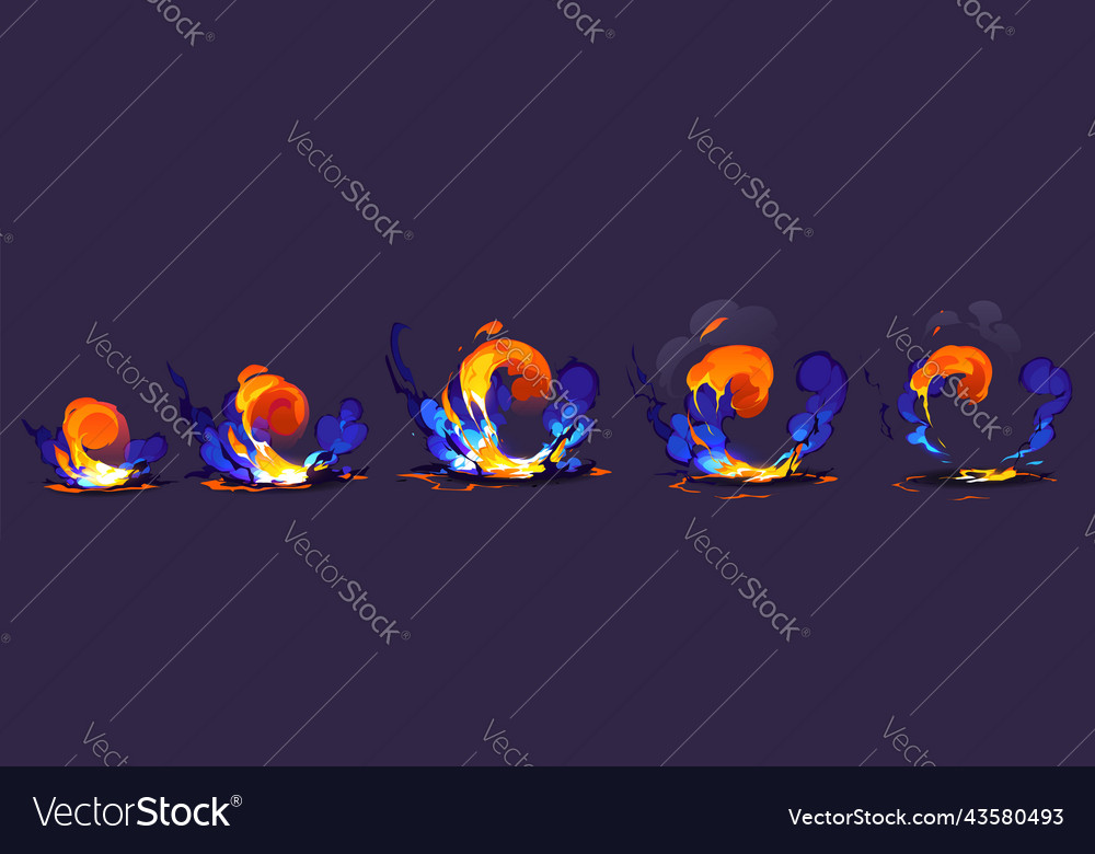 Magic explosion animation effect Royalty Free Vector Image