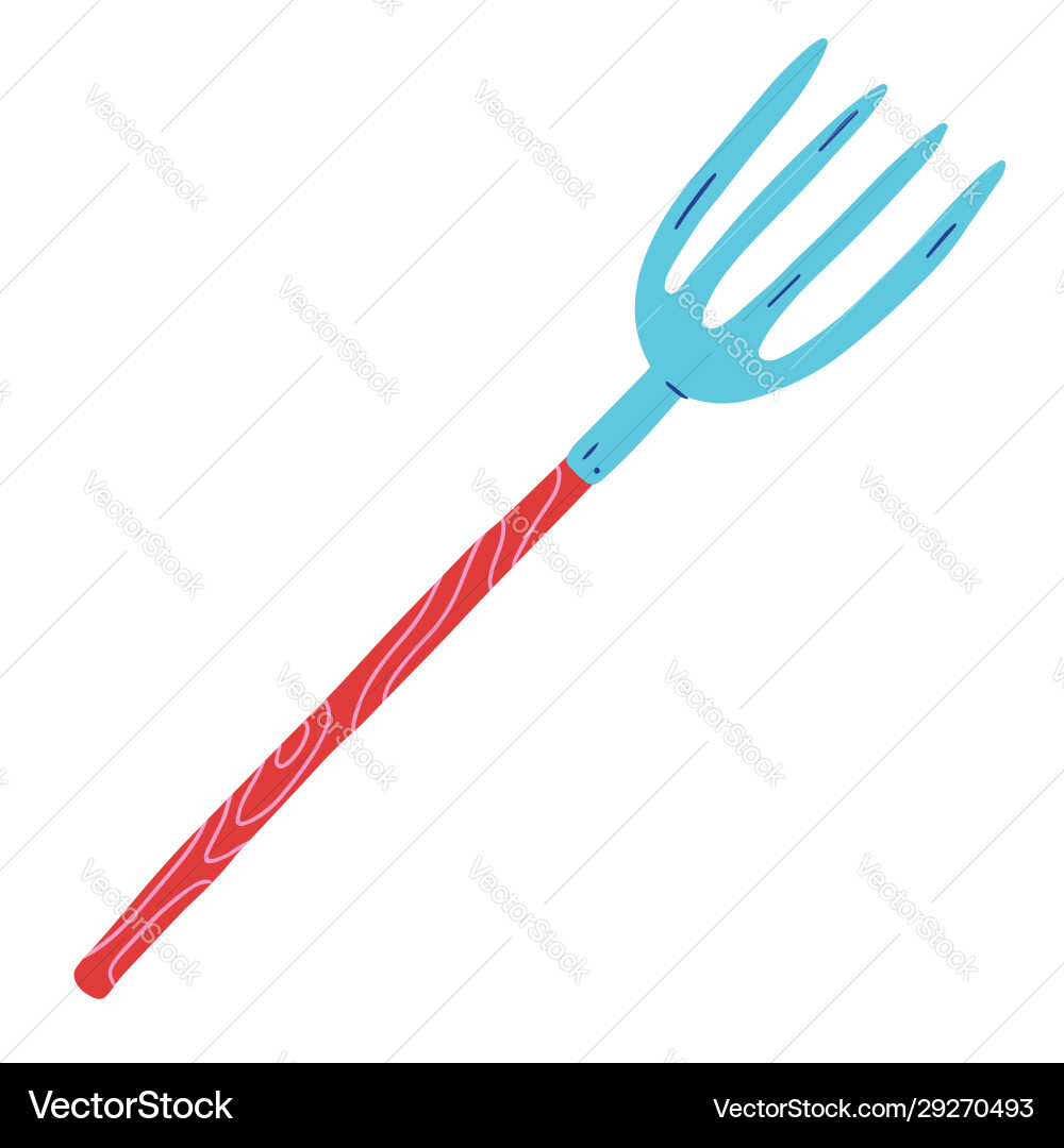 Metal pitchfork hayfork tool for farmers Vector Image