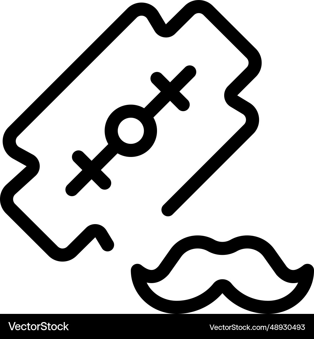 Razor blade for styling and giving the shape Vector Image