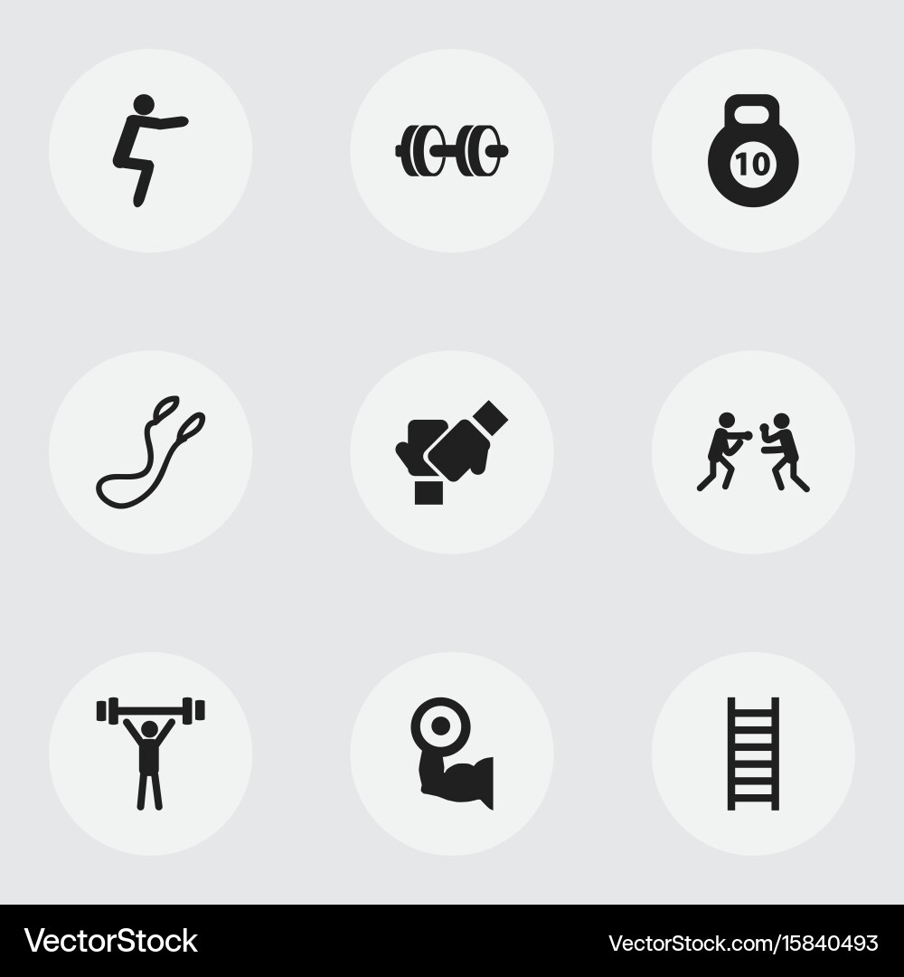 Set 9 editable healthy icons includes symbols Vector Image