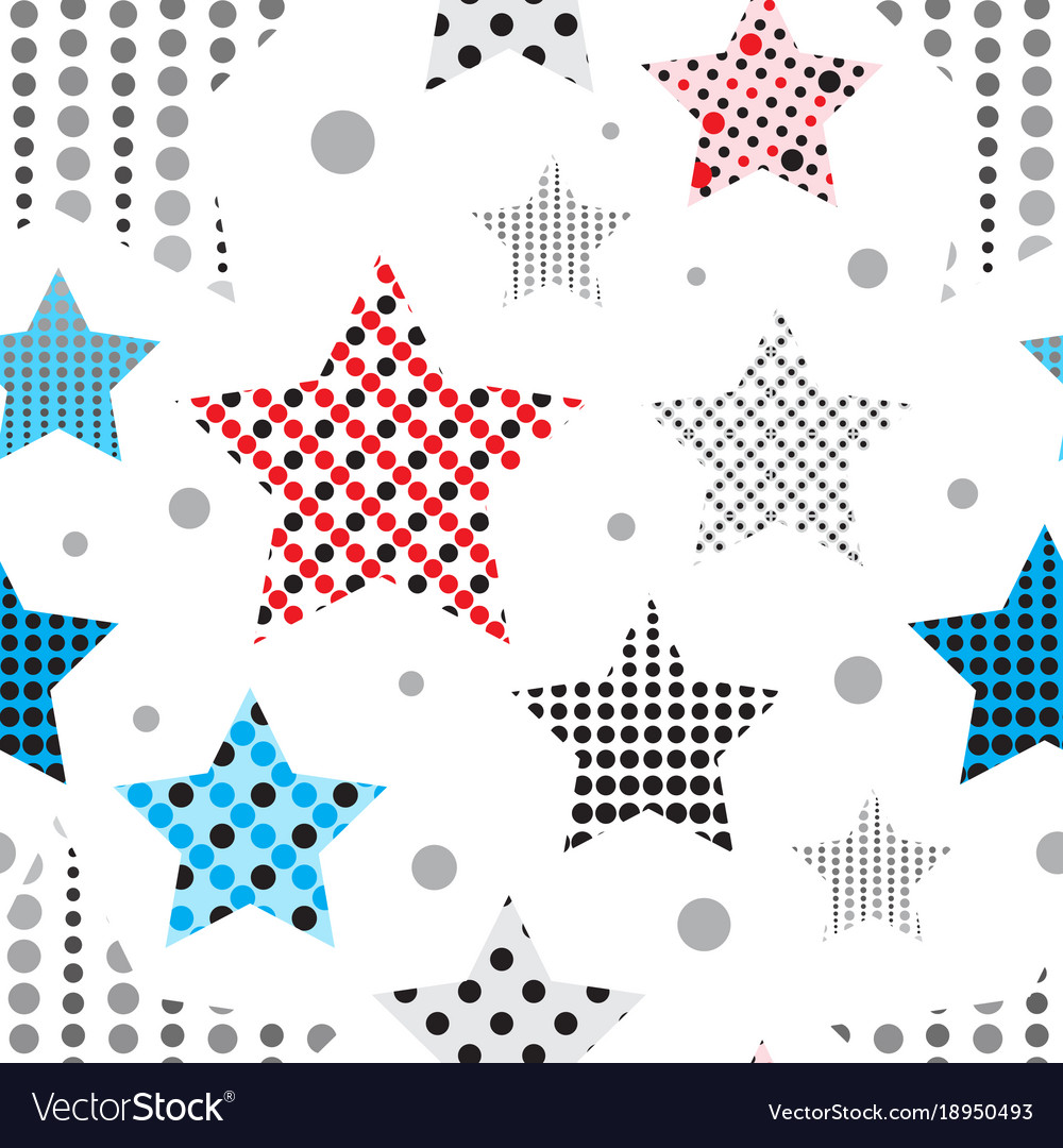 Star seamless pattern Royalty Free Vector Image