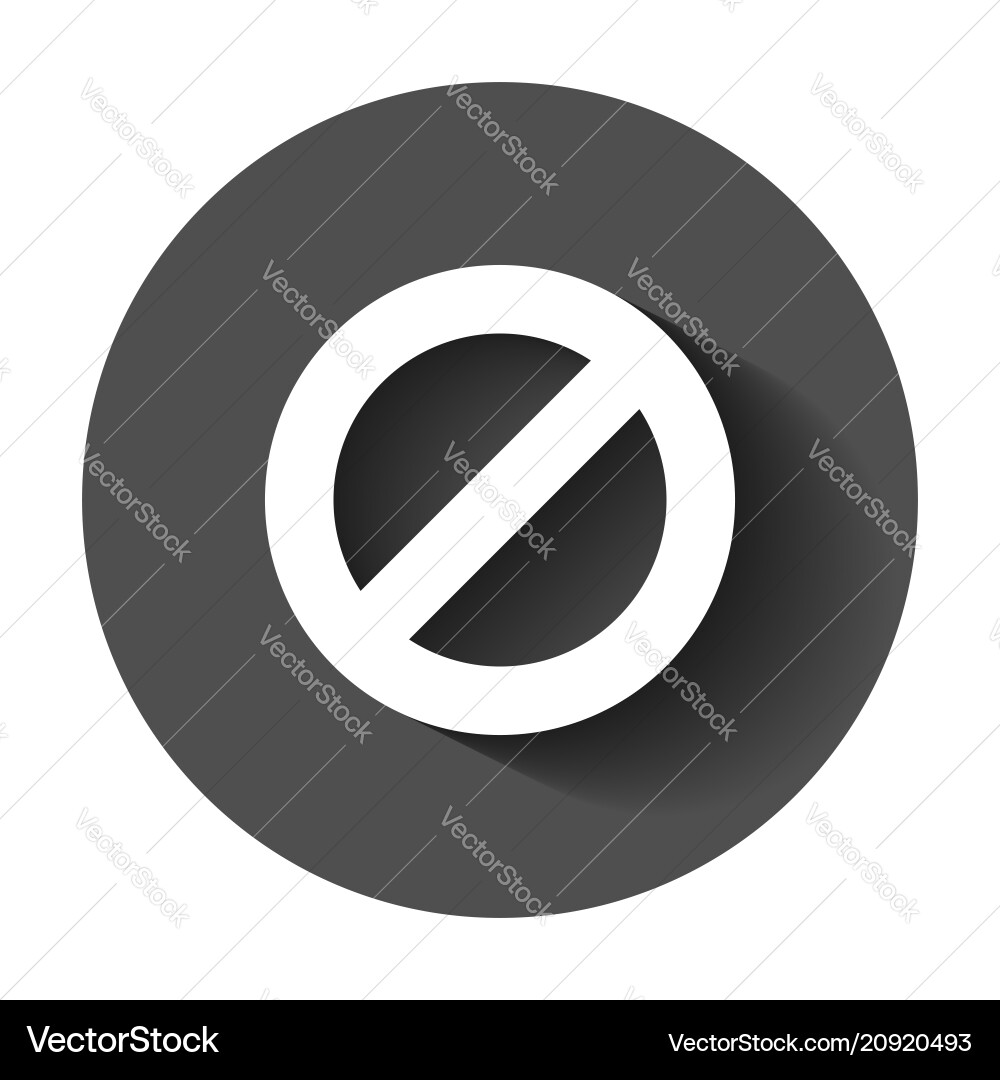 Stop sign icon in flat style danger symbol Vector Image